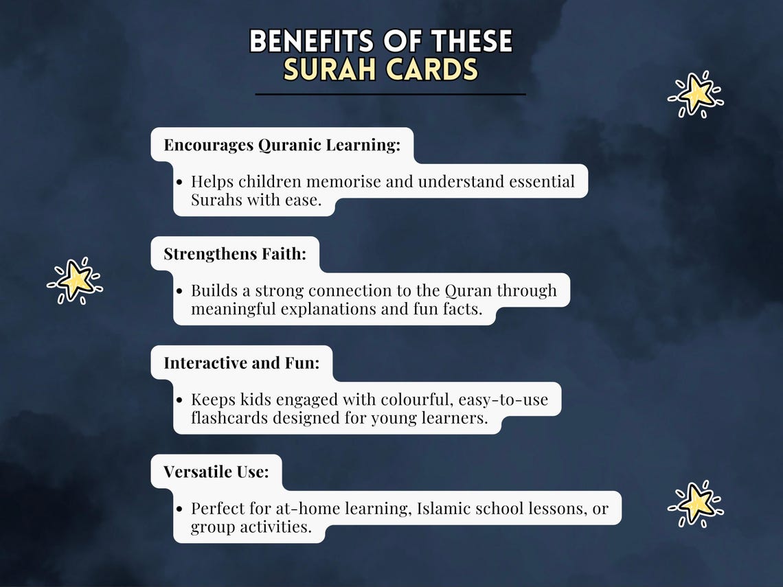 Surah Bundle Surah Cards Surah Easy Kids Surah Flashcards Surah Print ...