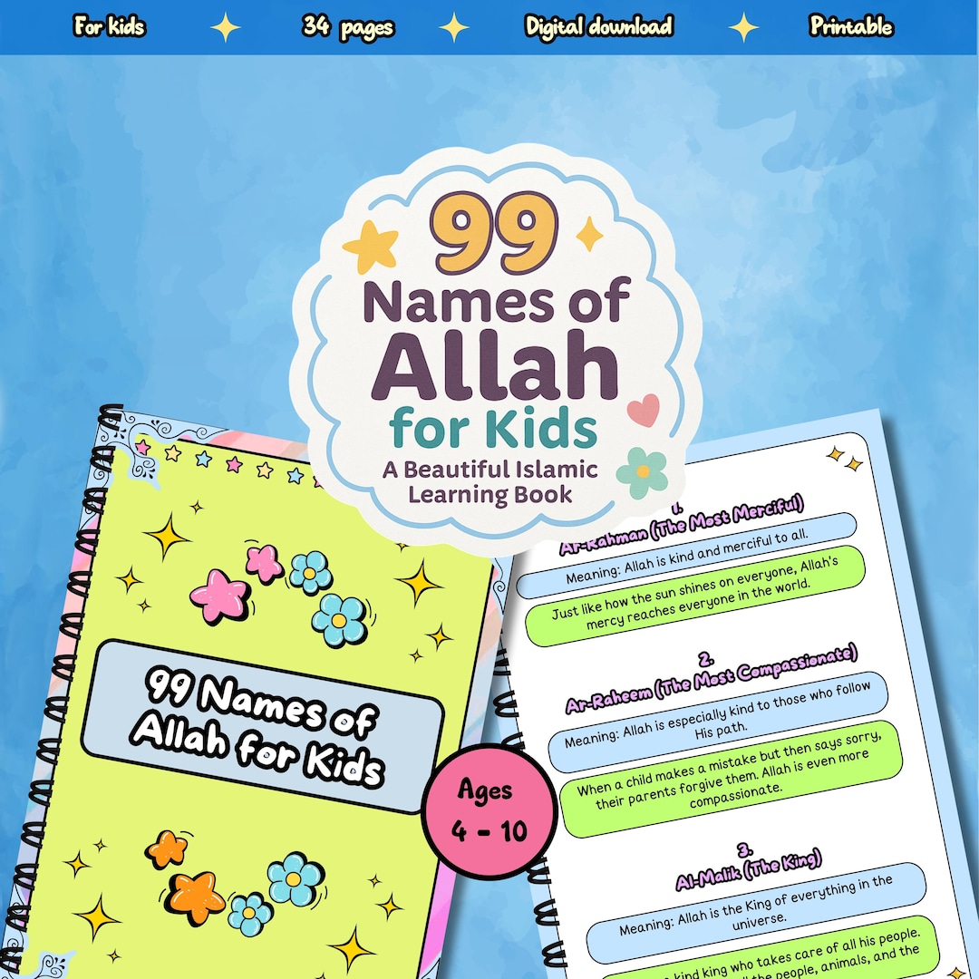 99 Names of Allah Explained for Kids | Child-friendly Islamic Learning ...