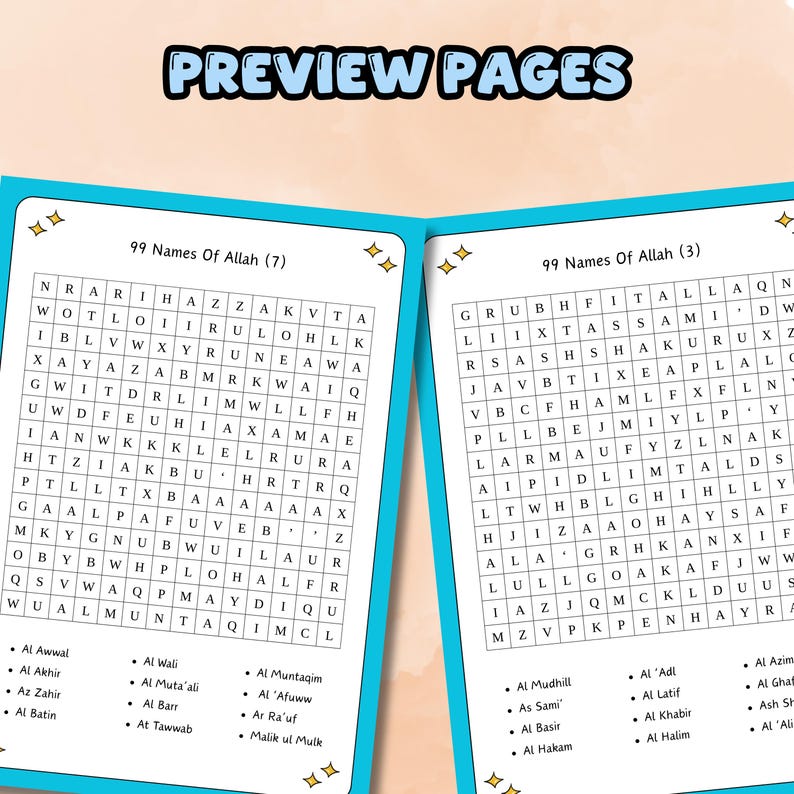99 Names of Allah Activity Pack | Islamic Learning Bundle for Kids ...