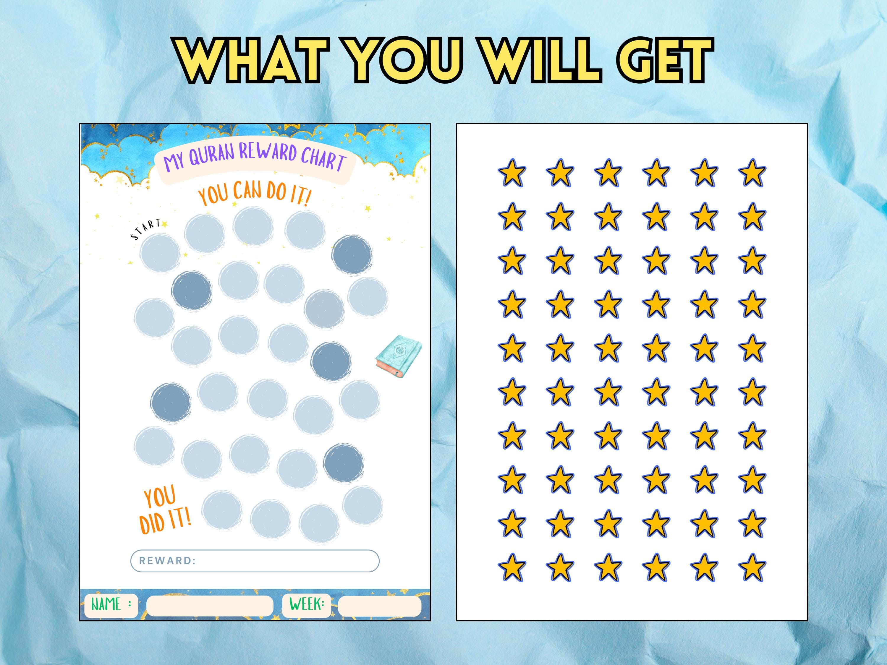 Quran Reward Chart Printable Sticker Chart for Kids Behavior Chart Goal ...