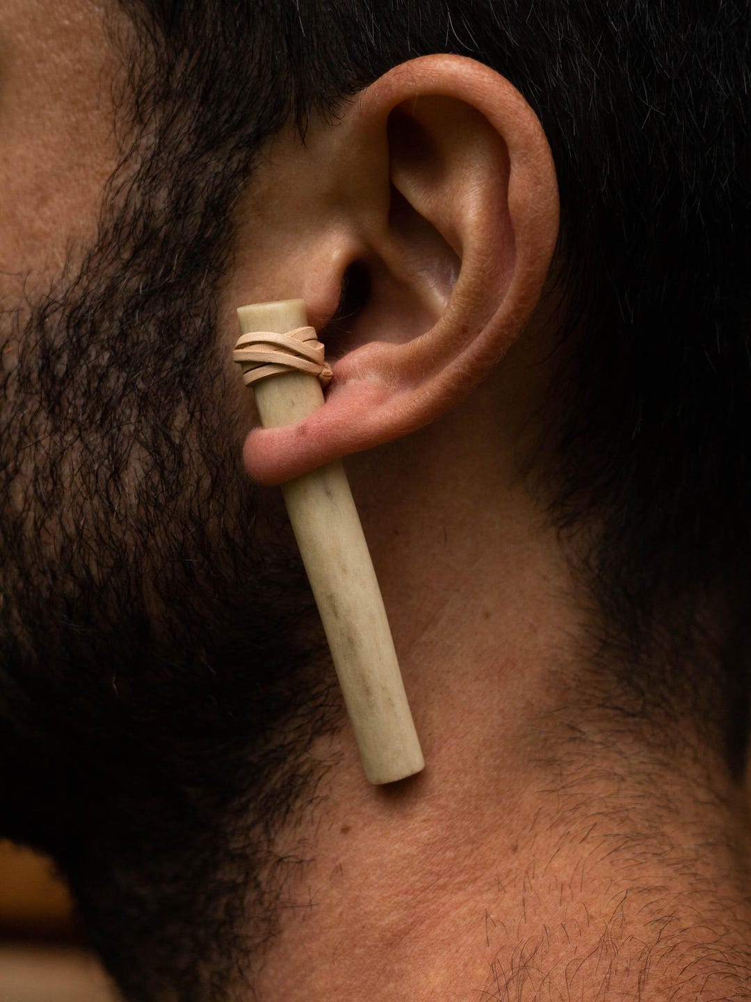 Reindeer Antler Bone Ear Plug: Organic Gauge, Handcrafted - Etsy