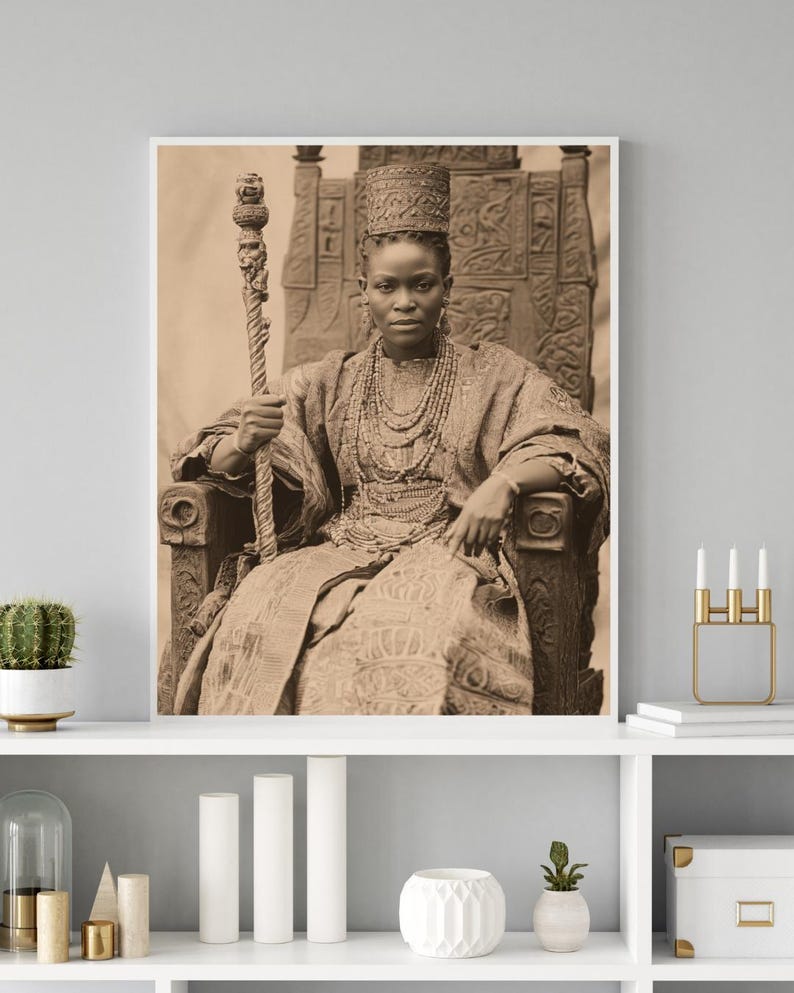 Queen on the Throne Regal African Heritage Portrait - Etsy