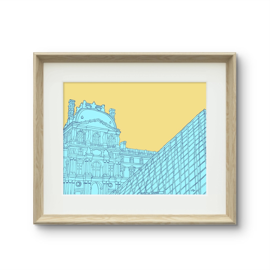 Louvre Art Print I Paris Architecture I Iconic Home Decor I Gift for ...