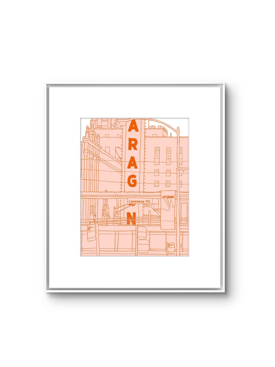 Chicago Public Transit Art, Urban Artwork, Windy City Wall Decor, Gift ...