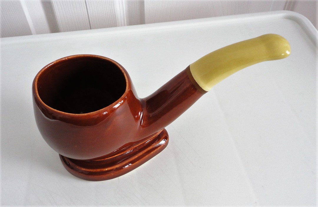 70s Brown/yellow Pipe Dish Pottery Made in USA - Etsy Canada