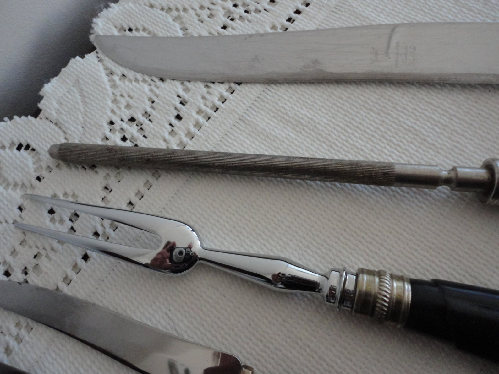 60s Black Bakelite Carving Set Flatware Empire - Etsy Canada