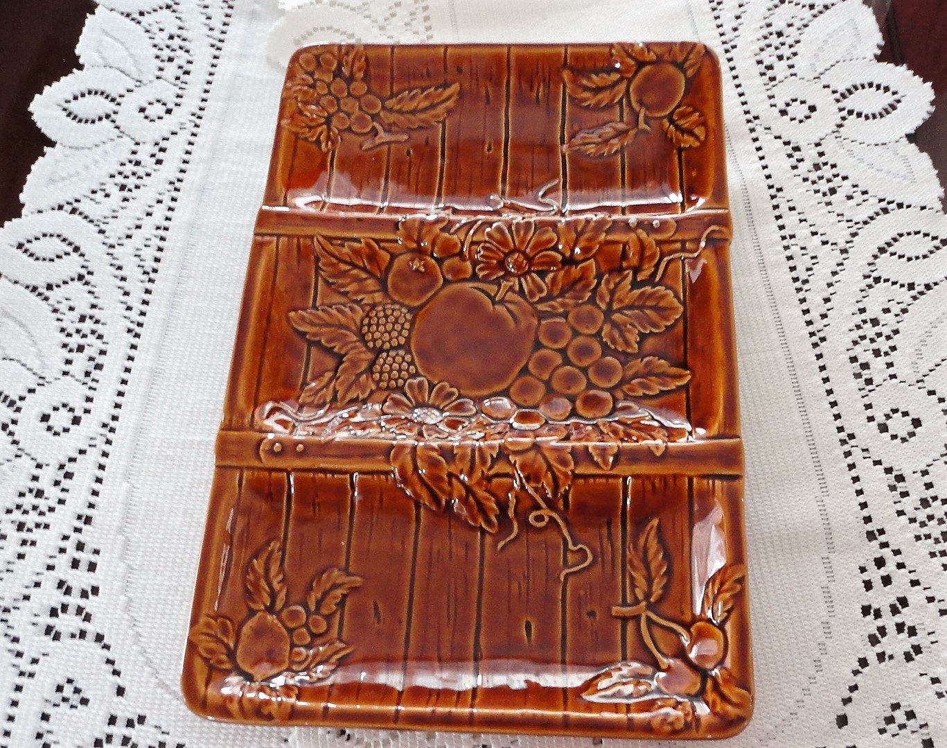 70s Pottery 3 Sections Platter Fruits Design Made in Japan - Etsy Canada