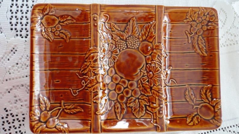70s Pottery 3 Sections Platter Fruits Design Made in Japan - Etsy Canada
