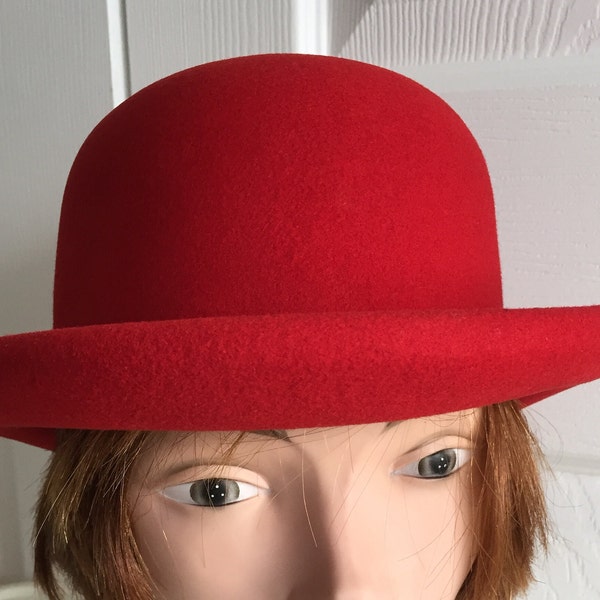 Red Felt Hat - Etsy