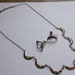 50s Forstner Etched Moons Silver Necklace/screw Earrings Vintage - Etsy