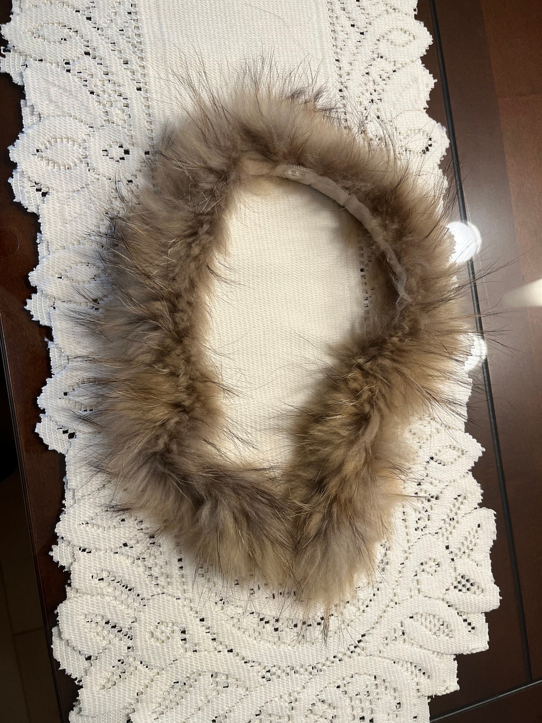 80s Breige/brown Genuine Fox Fur Hood Border Vintage - Etsy