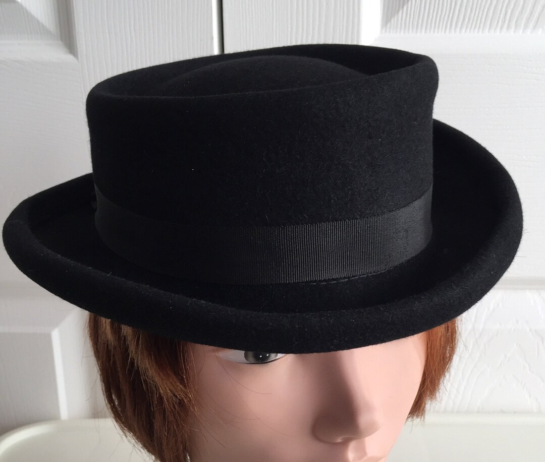 70s Black Felt Women Hat Extra Small 20 1/4 Inches 70s Vintage - Etsy