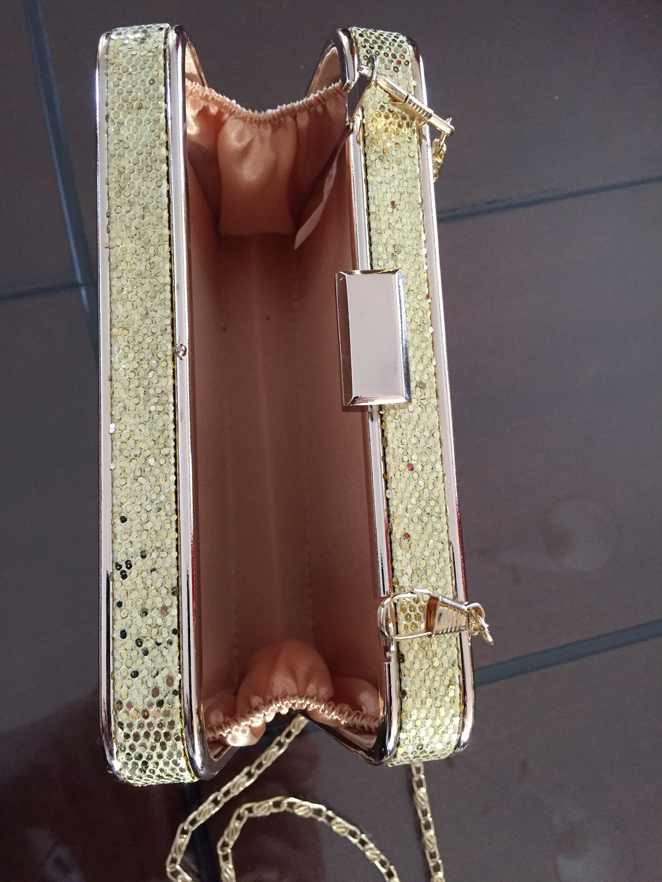 80s Hard Sided Purse Golden Glitter/goldtone Evening Clutch - Etsy Canada