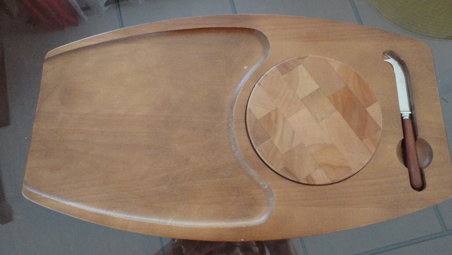 Baribocraft Cheese Serving Wood Platter 60s Vintage Made in - Etsy