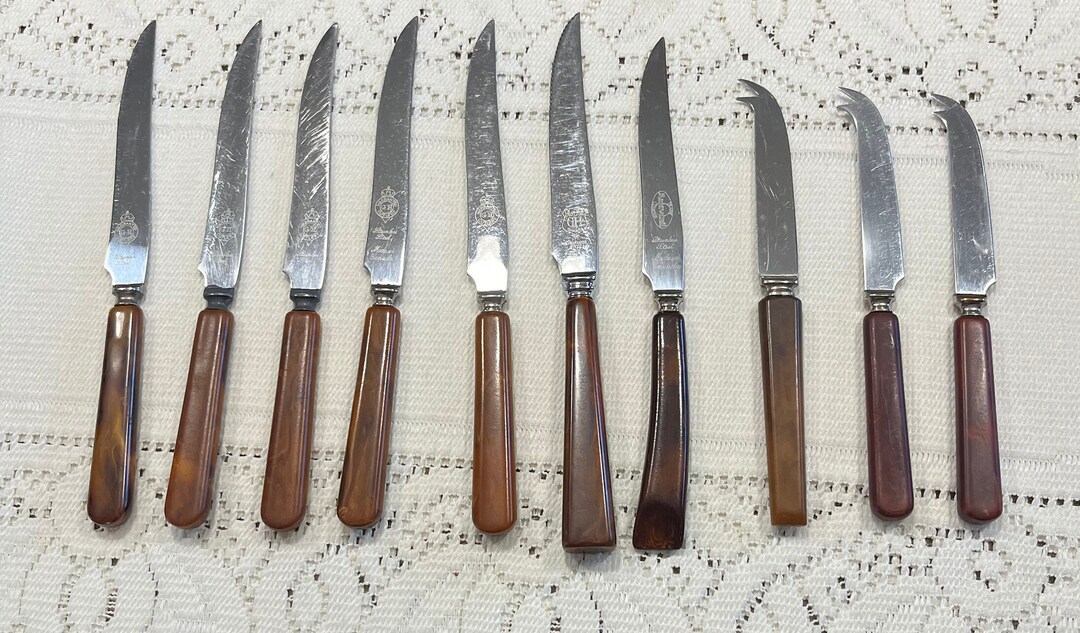 60s Mixed 10pcs Knives Bakelite Flatware Stainless Steel Vintage - Etsy
