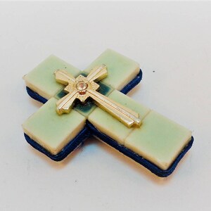 30s Light Blue Ceramic Tiles Cross Crucifix Catholic - Etsy Canada