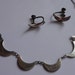 50s Forstner Etched Moons Silver Necklace/screw Earrings Vintage - Etsy