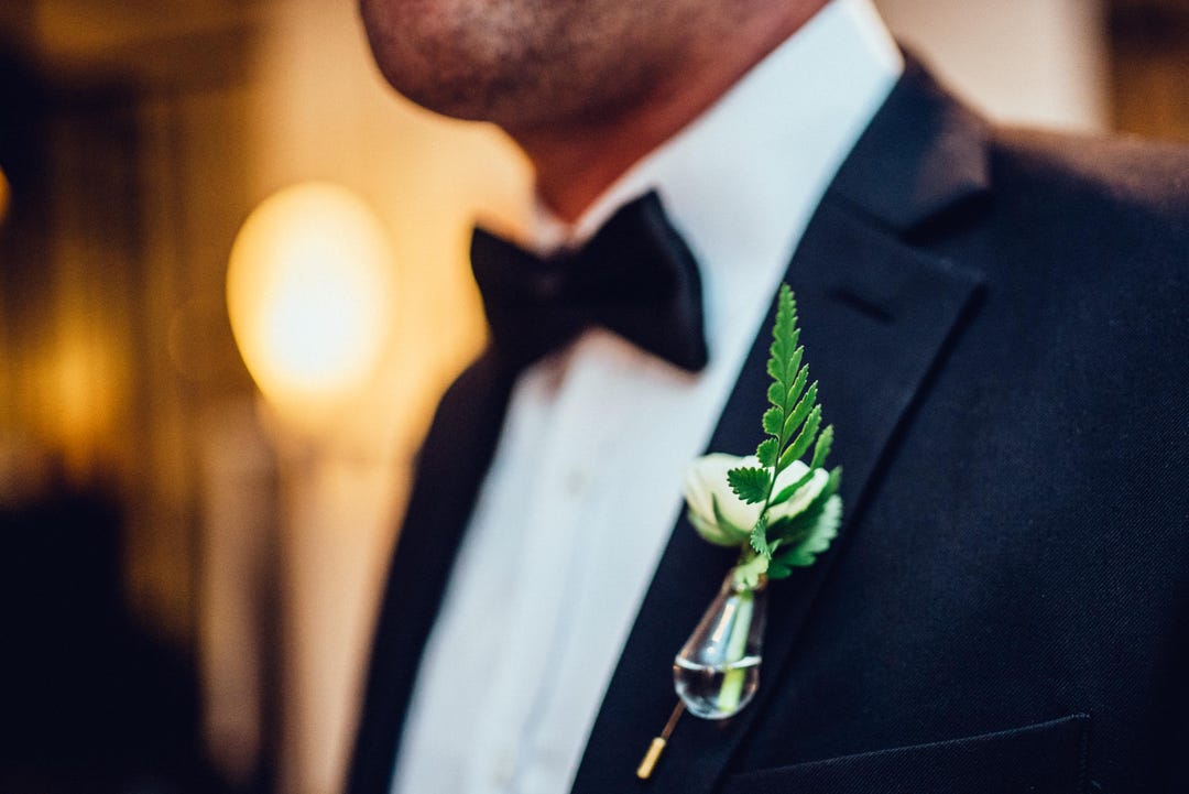 Classic Golden Handmade Glass Boutonniere Mini Vase Wearable Flower ...