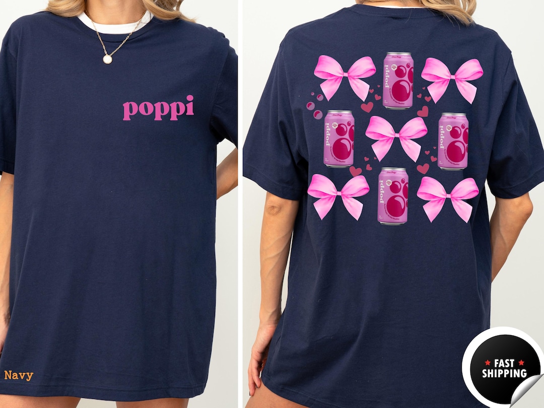 Poppi Doc Pop Soda Coquette Bow 2 Sides Shirt, Poppi Doc Pop Soda Lover ...
