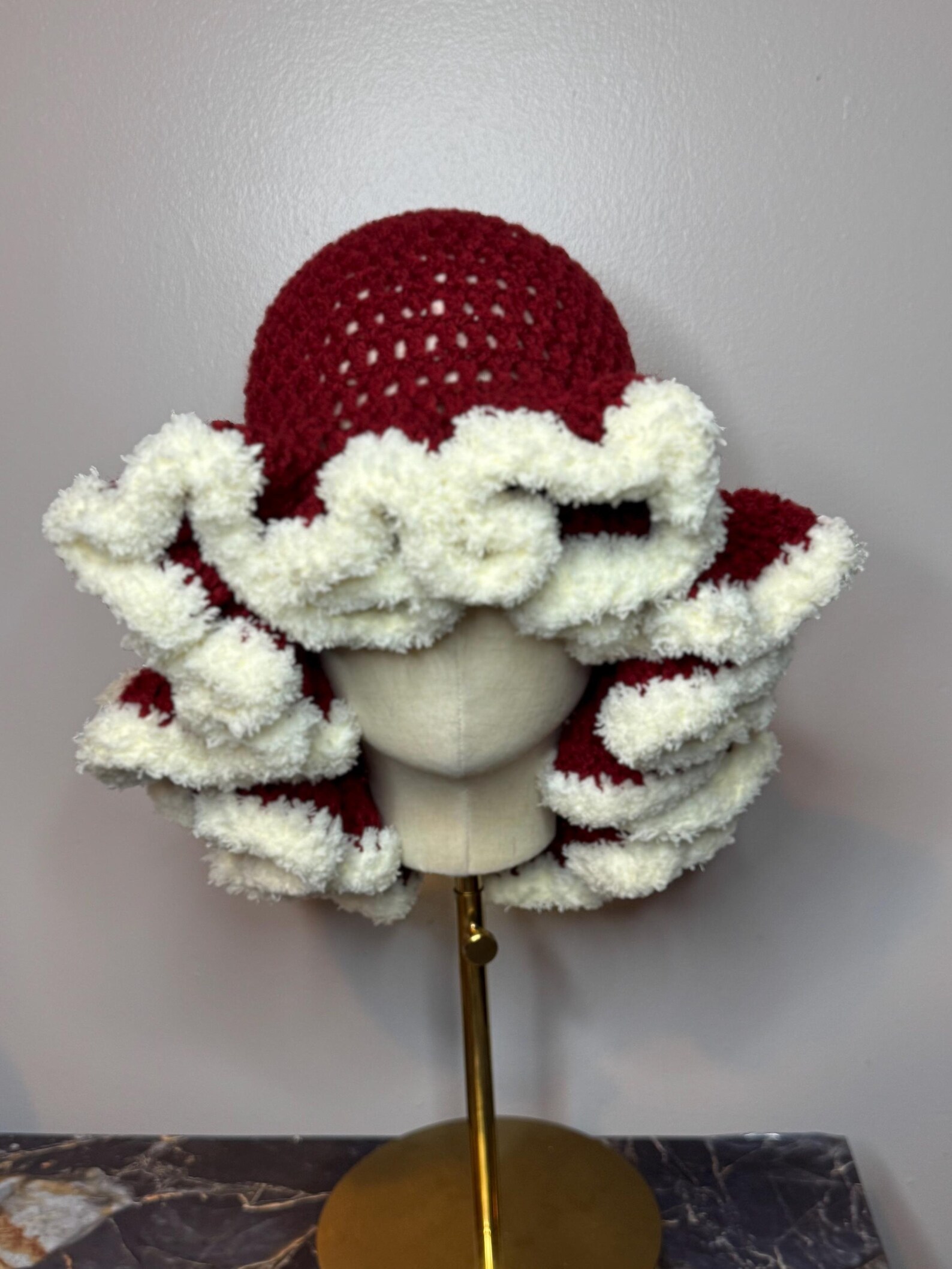 Mrs.claus Crochet Hat - Etsy