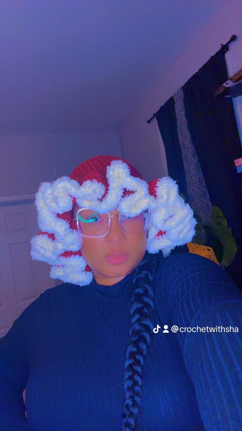 Mrs.claus Crochet Hat - Etsy