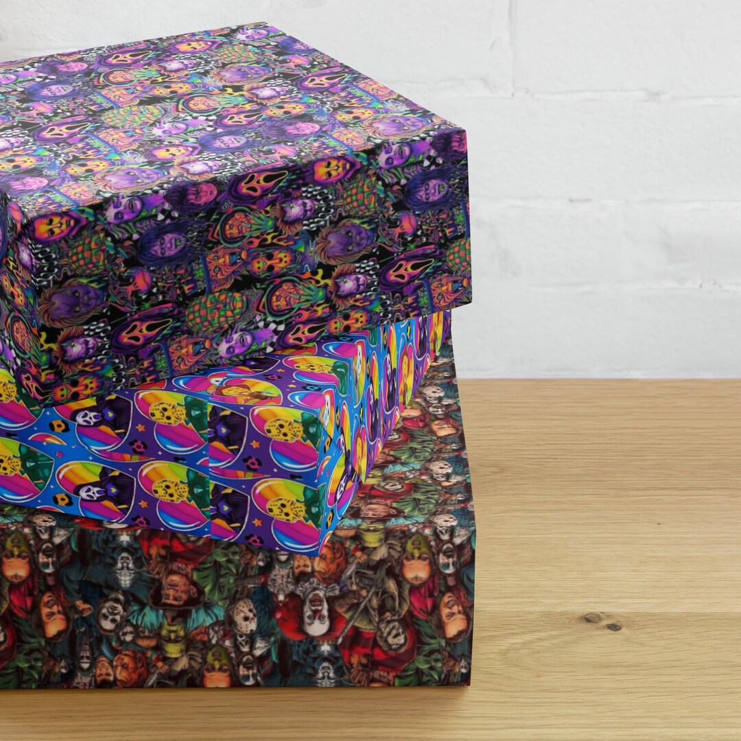 Horror Characters Wrapping Paper Sheets - Etsy