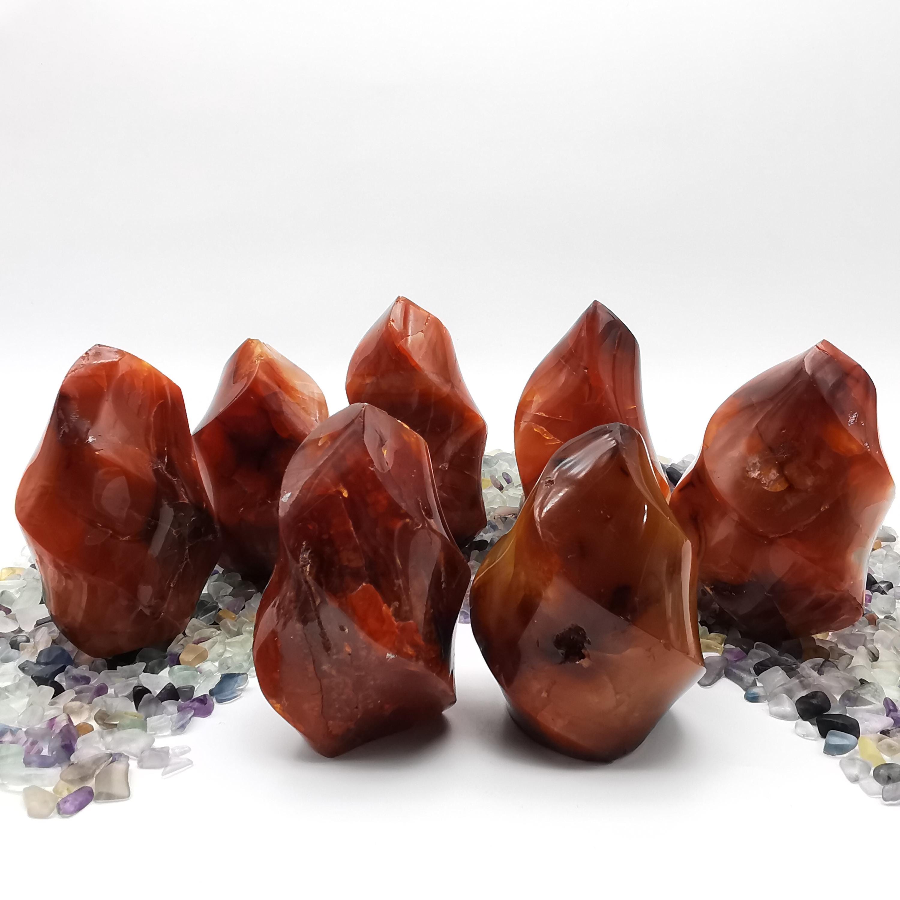 Healing Carnelian Flame Crystal Tower Hand Carved Natural Carnelian for ...