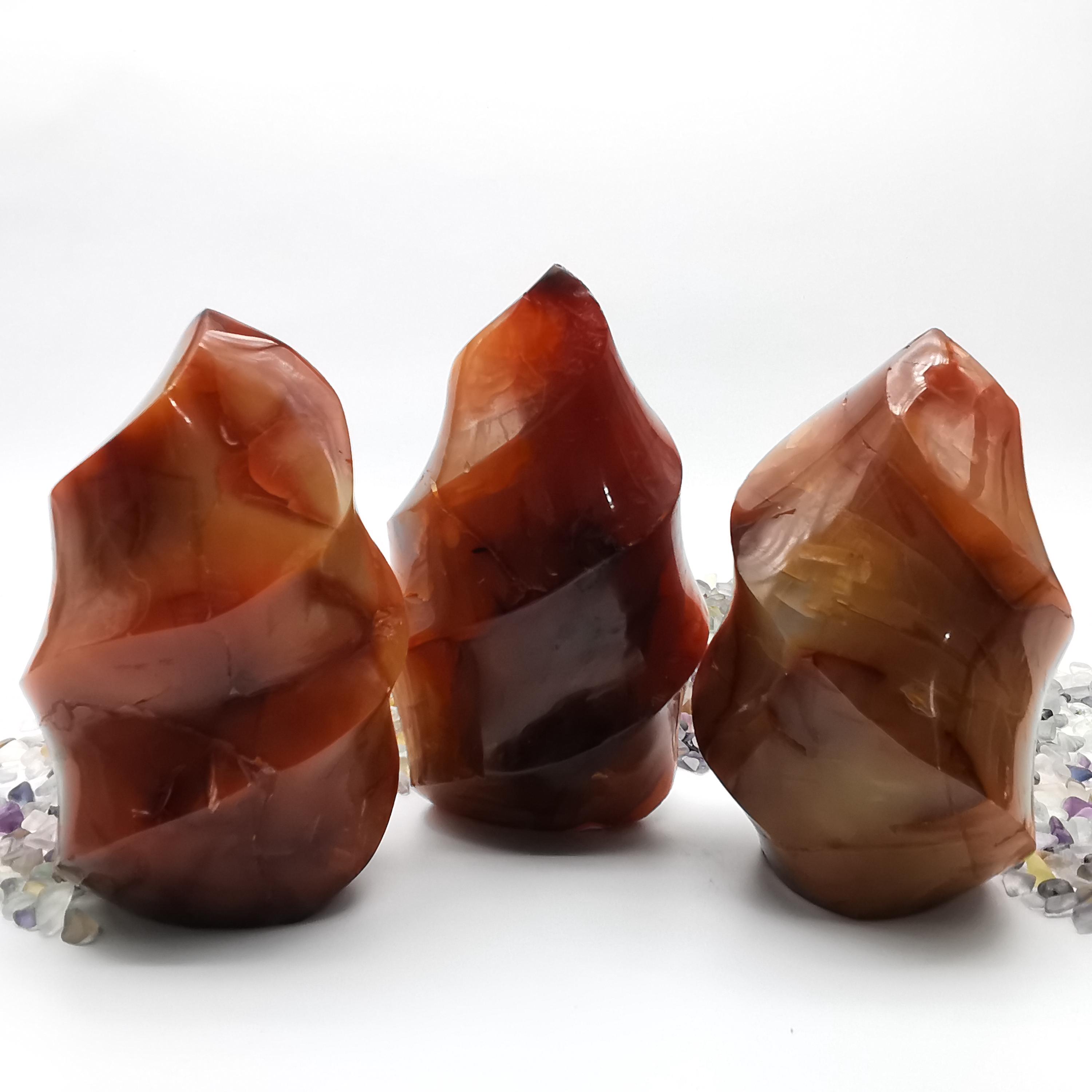 Healing Carnelian Flame Crystal Tower Hand Carved Natural Carnelian for ...