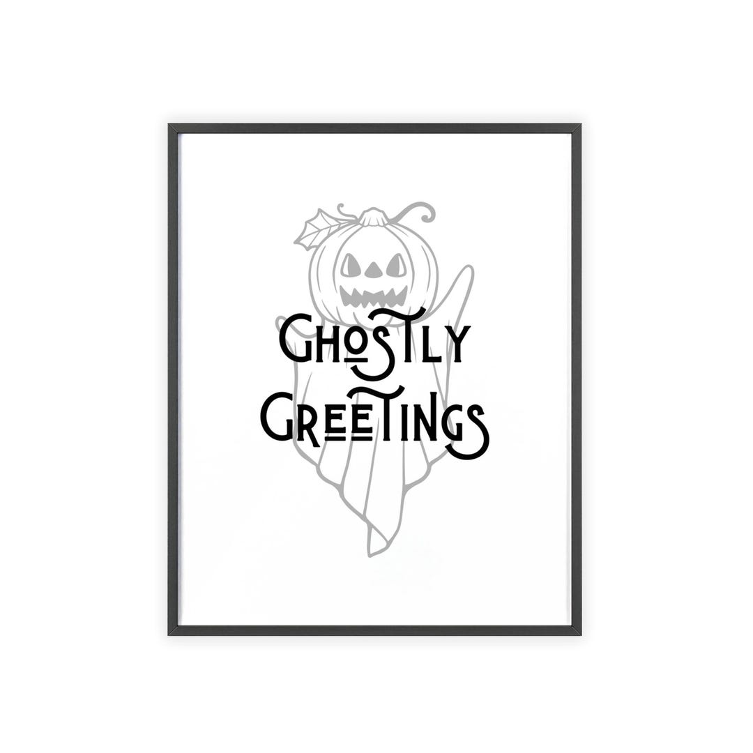 Ghostly Greetings,halloween Printable Art,gothic Wall Art,ghostly Decor ...