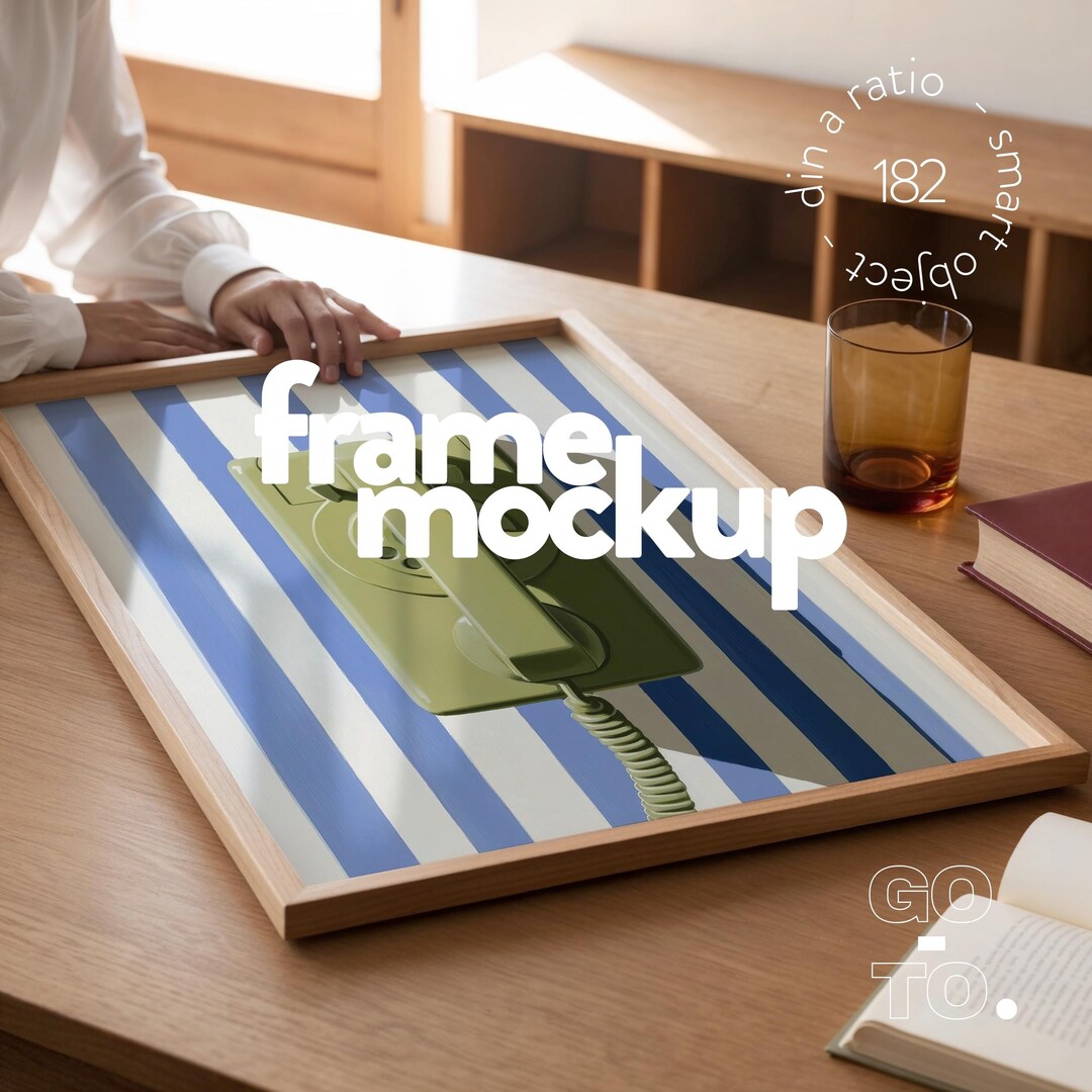 Din A (ISO) Frame Mockup Flatlay, Frame Mock up in Home Interior, Iso a ...