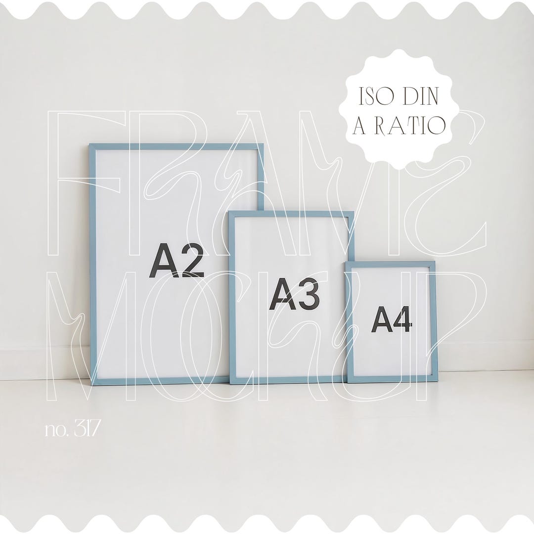 Frame Size Chart for A2 A3 A4, Wall Art Size Guide Din a Ratio, Din a ...
