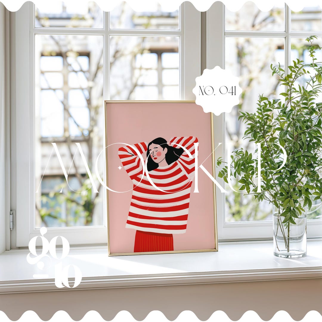 Din A Gold Frame Mockup for Wall Art, Art Display Mockup Gold Frame ...