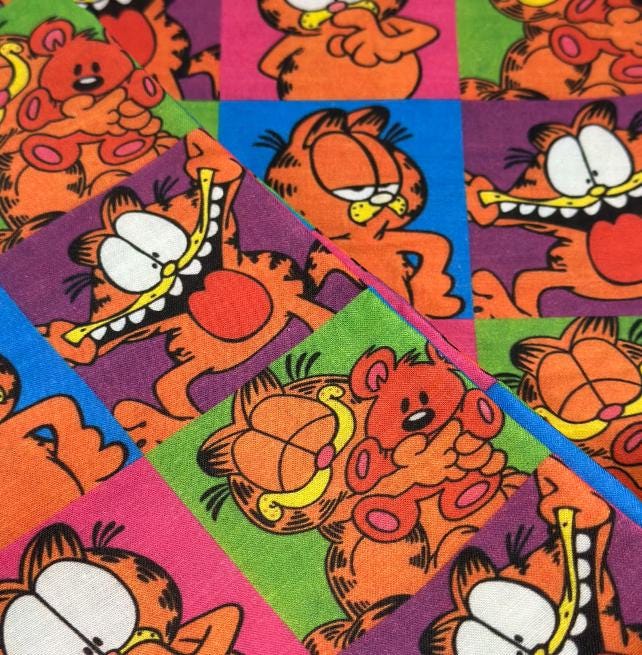 Custom Garfield Fabric Cotton Fabric,personalized Fabrics,by the Half ...