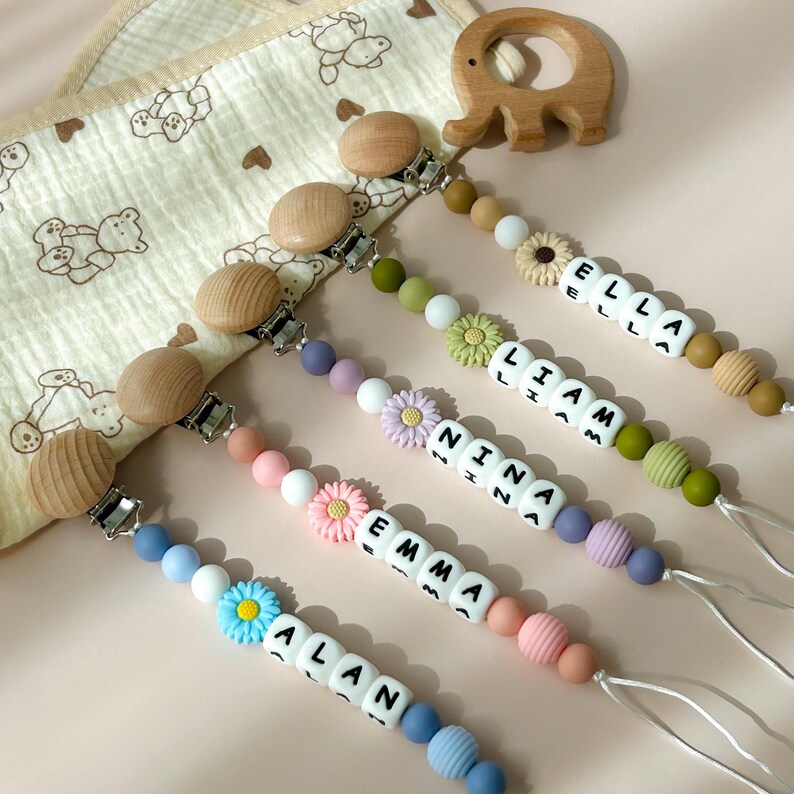 Personalized Pacifier Clip, Custom Baby Pacifier Clip, Personalized ...