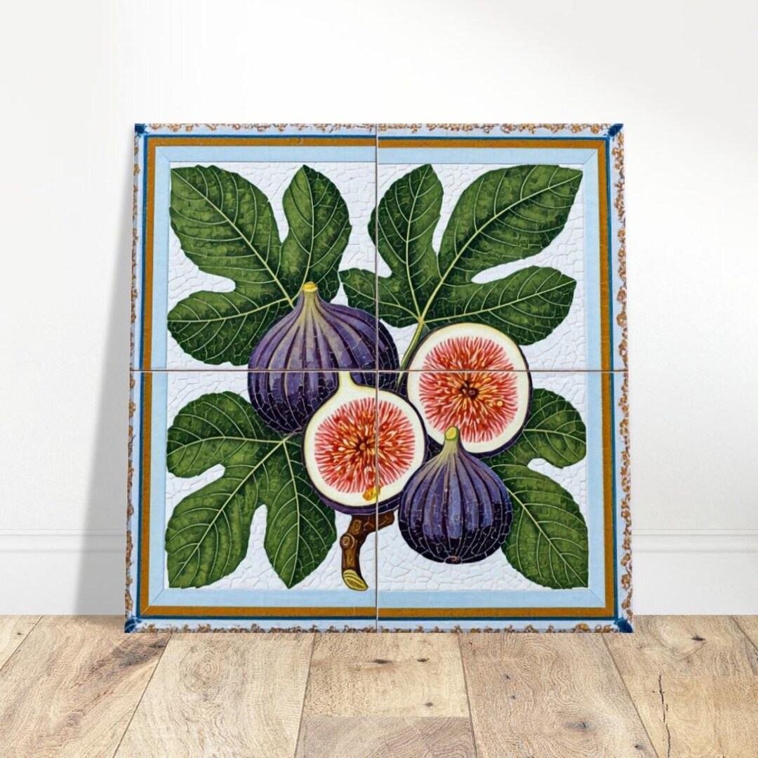 Figs in a Mosaic Tile Style – Florentine Wall Art Canvas Blending ...
