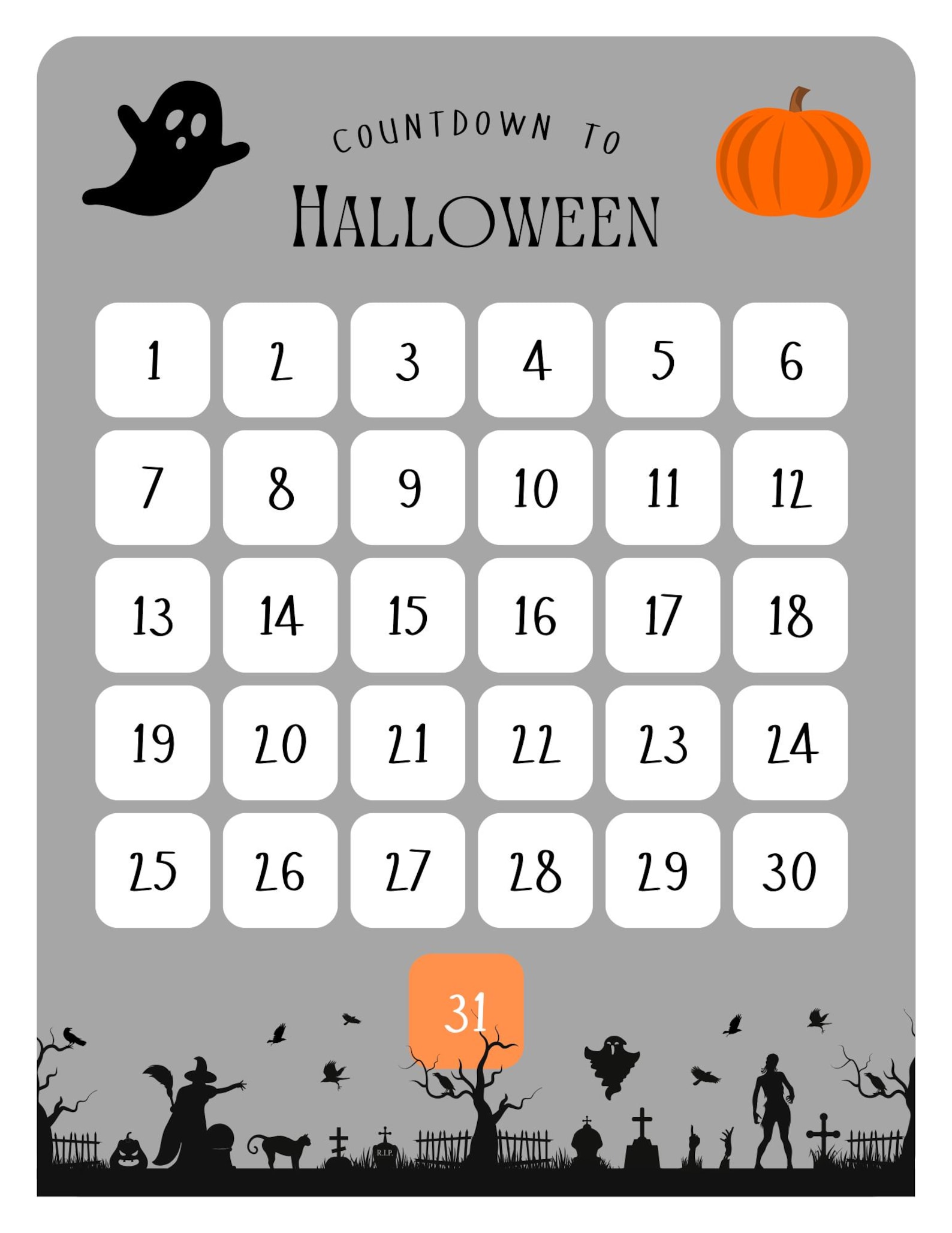 Holiday Countdown Pack, Calendar for Countdown to Thanksgiving ...