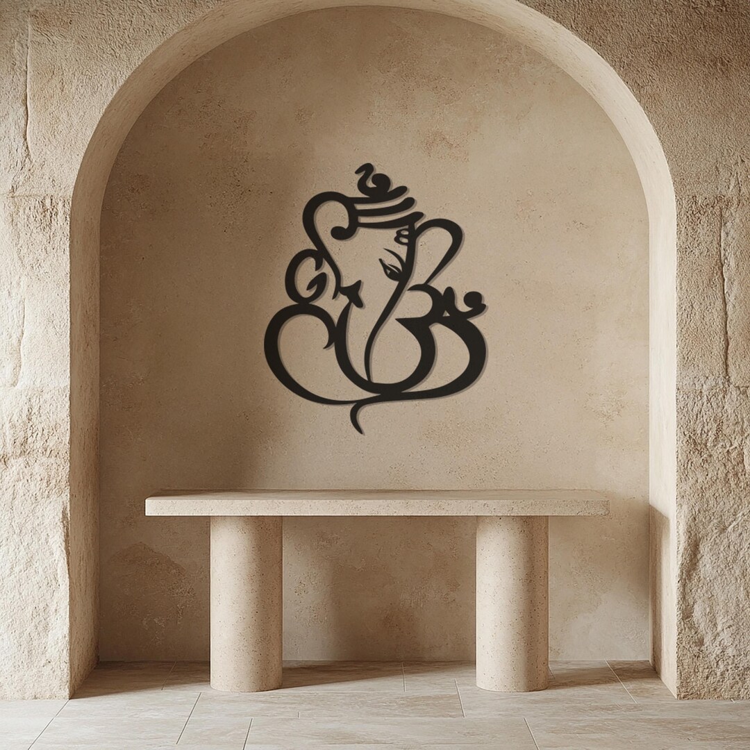 Ganesha Metal Wall Art: Hindu God Decor for Yoga & Meditation - Etsy