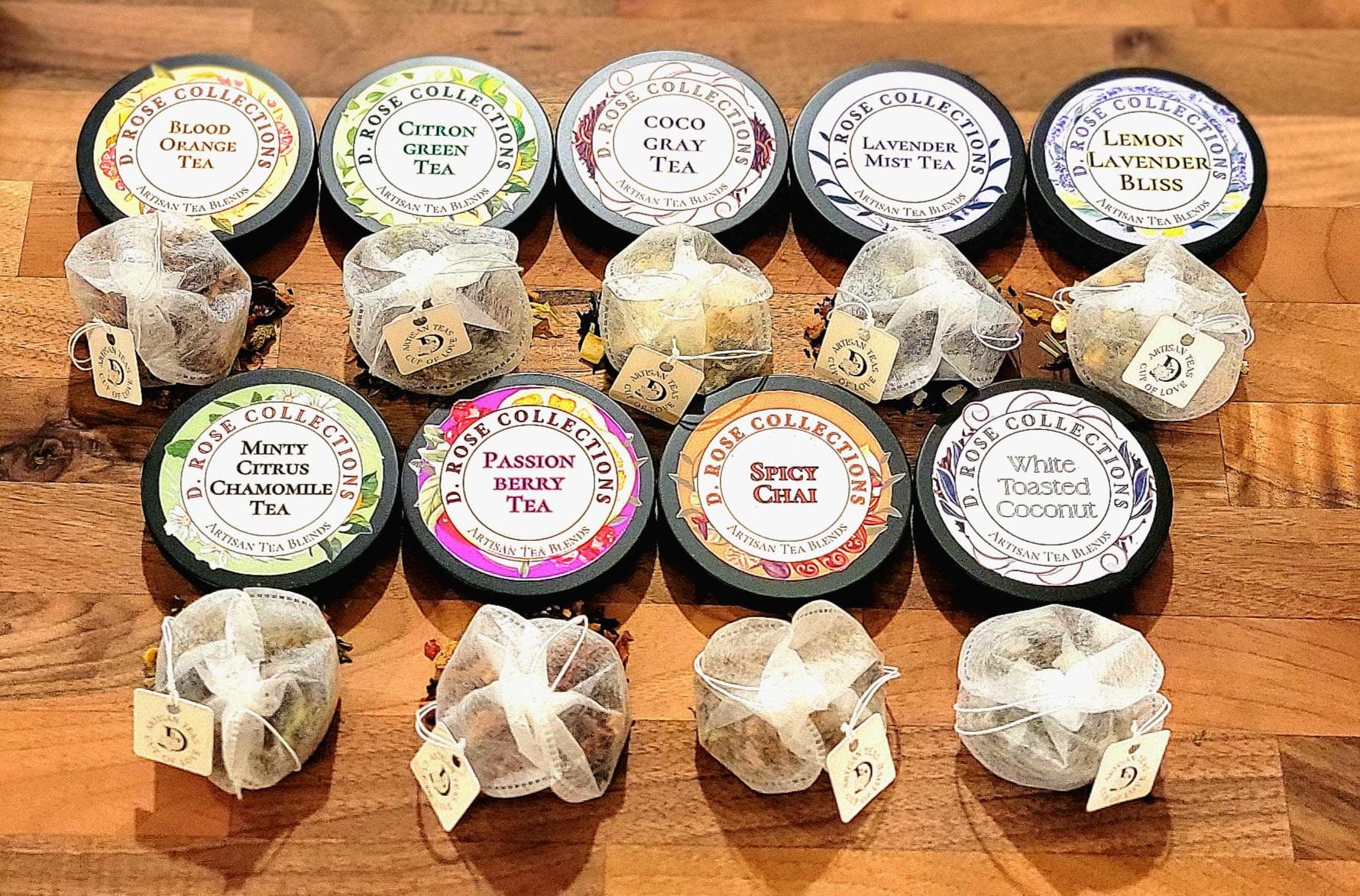 NEW Tea Samplers - 6, 12, or 24 Tea Bags Gift Tea Lover Artisan Teas in ...