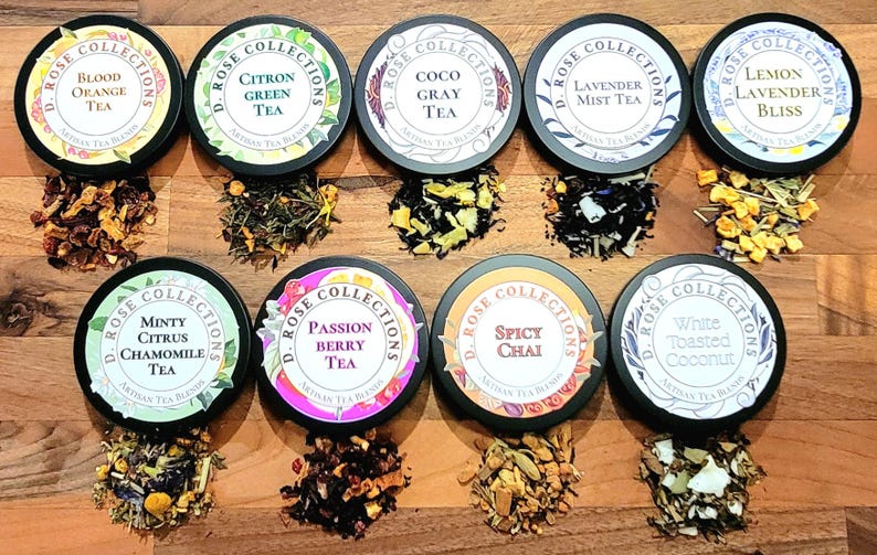 Artisan Tea Sampler – Plastic Free Tea Bags, Herbal & Caffeinated - Etsy