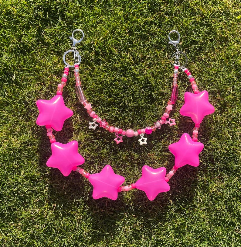 Hot Pink Star Kandi Belt Chain - Etsy