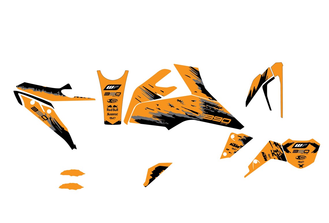 Ktm Duke 390 Linen Graphic Kit, Durable Motorcycle Body Decal Kit ...