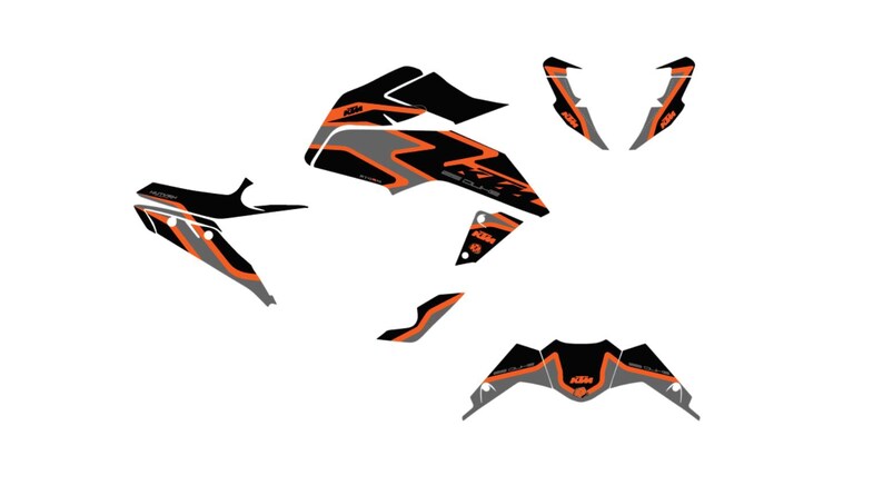 KTM DUKE 250 Cartoon Graphic Kit, High Quality Motorcycle Body Decal ...