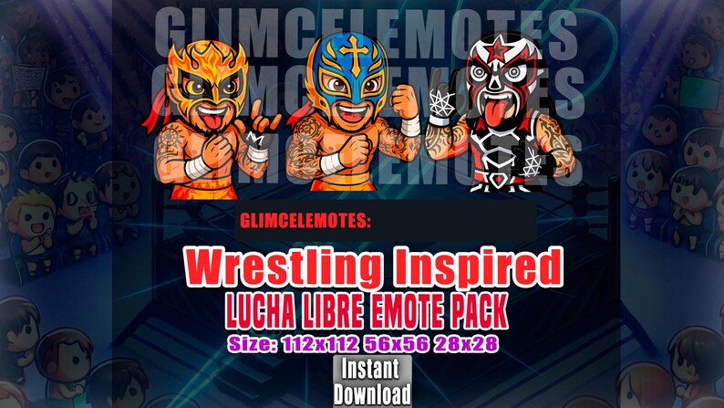 Wrestling Emote Pack – “lucha Libre Pack!” | Mask Chibi Emotes for ...