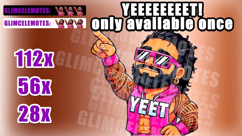 Wrestling Yeet Chibi Design Emote for Twitch, Youtube, Discord - Etsy