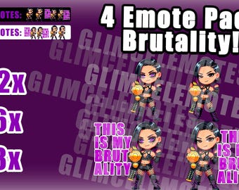 Wrestling Chibi Emote - Rhea Wrestling Twitch Emotes - Etsy