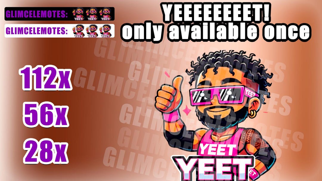 Wrestling Yeet Chibi Emote for Twitch, Youtube, Discord - Etsy