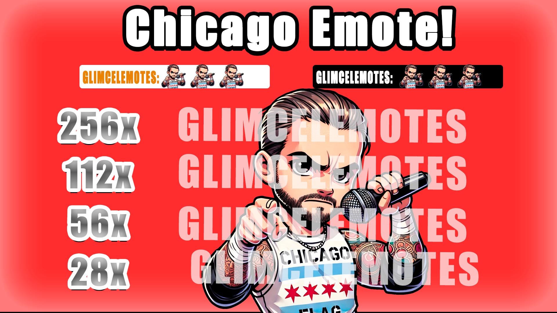 WWE Emote - Chicago - Chibi Emote for Twitch, Youtube, Discord, Tiktok ...