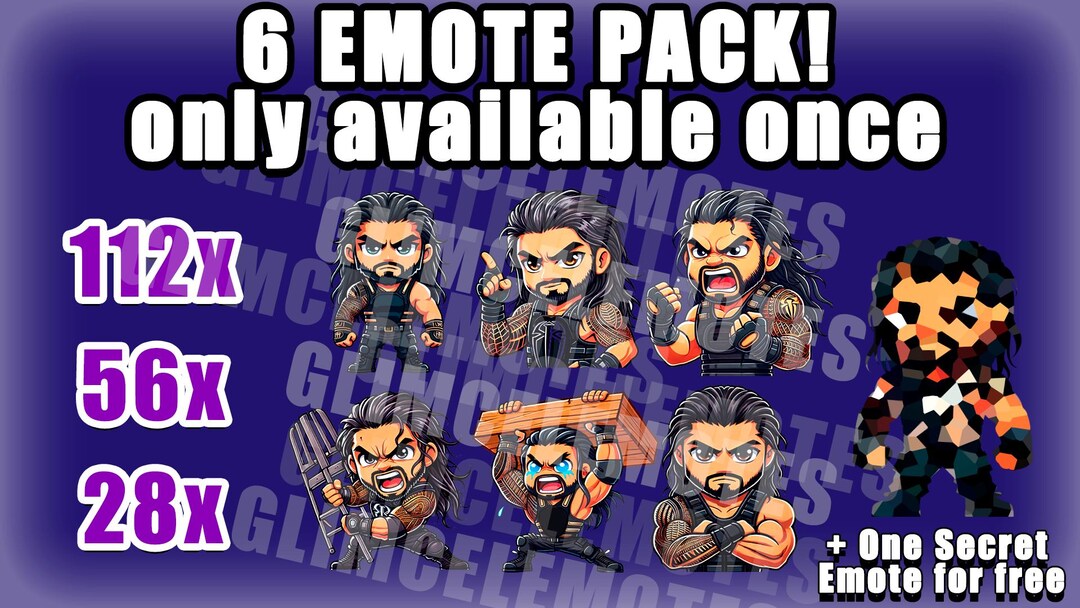 WWE Shield Roman 6 Emote Pack - Warrior Chibi Emote – Epic Warrior ...