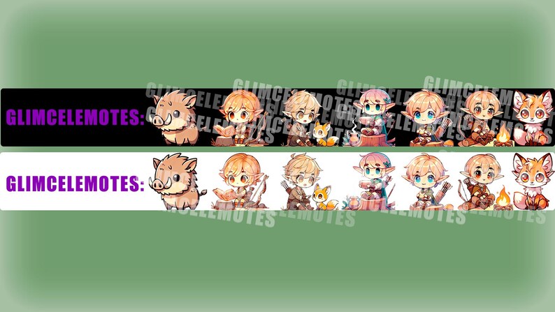 Fantasy Elf Cozy Chibi Twitch Emote Pack Cozy Emotes for Best ...