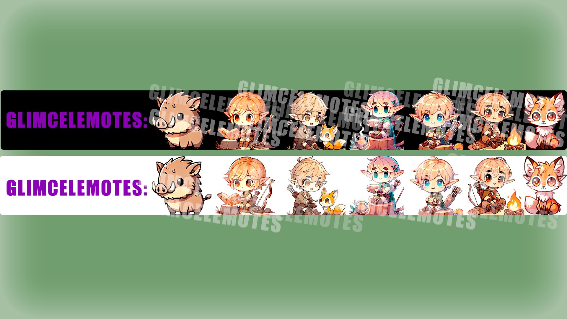 Fantasy Elf Cozy Chibi Twitch Emote Pack - Cozy Emotes for Best ...